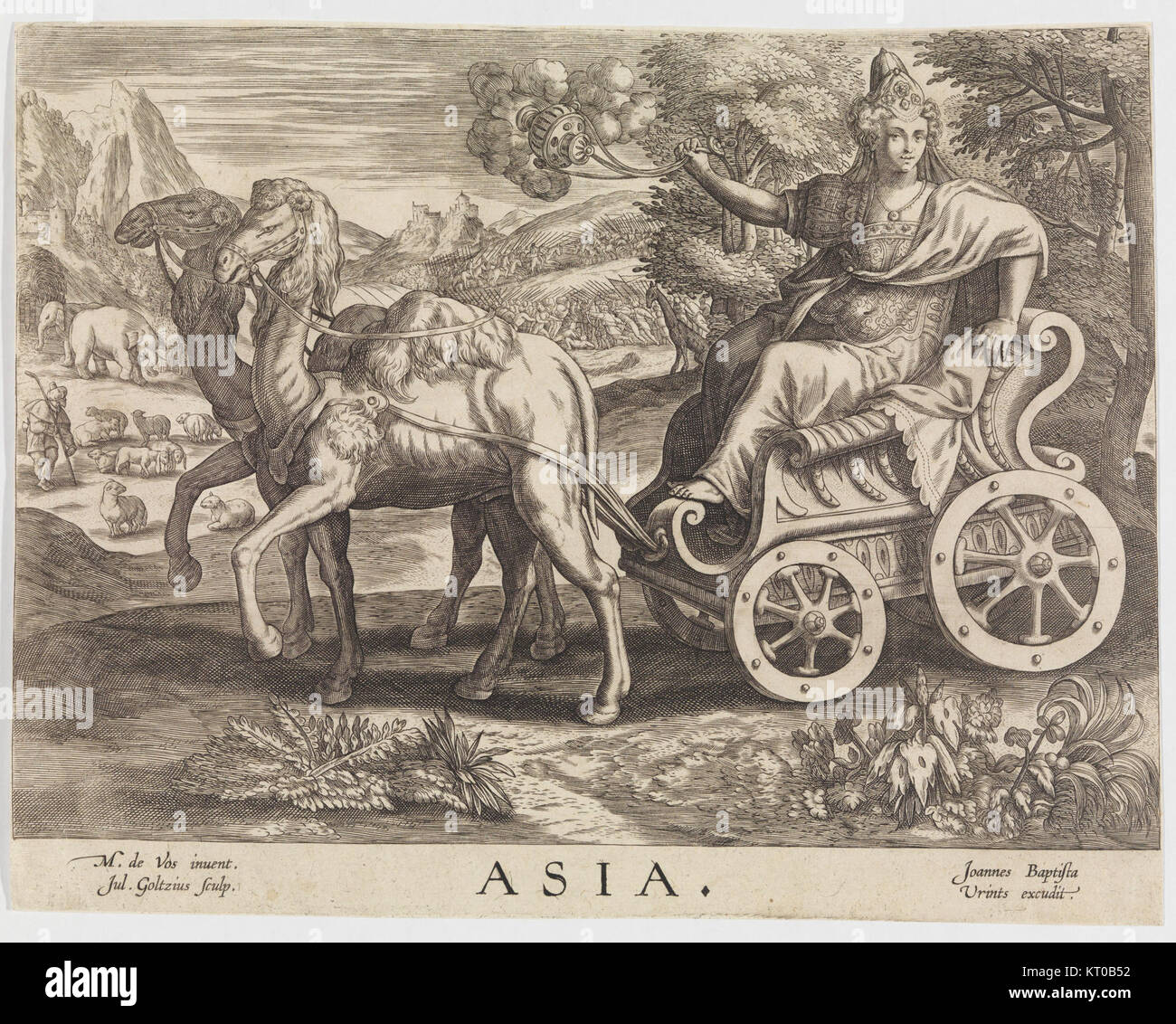 This artwork from The Four Continents series depicts Asia, showcasing ...