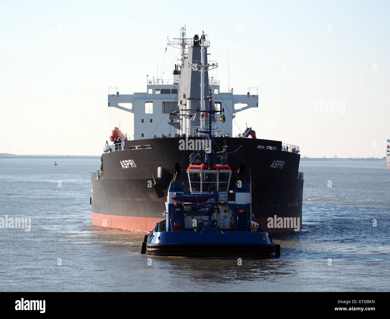 The Aspri, a ship built in 2014, is captured in this image at the Port ...