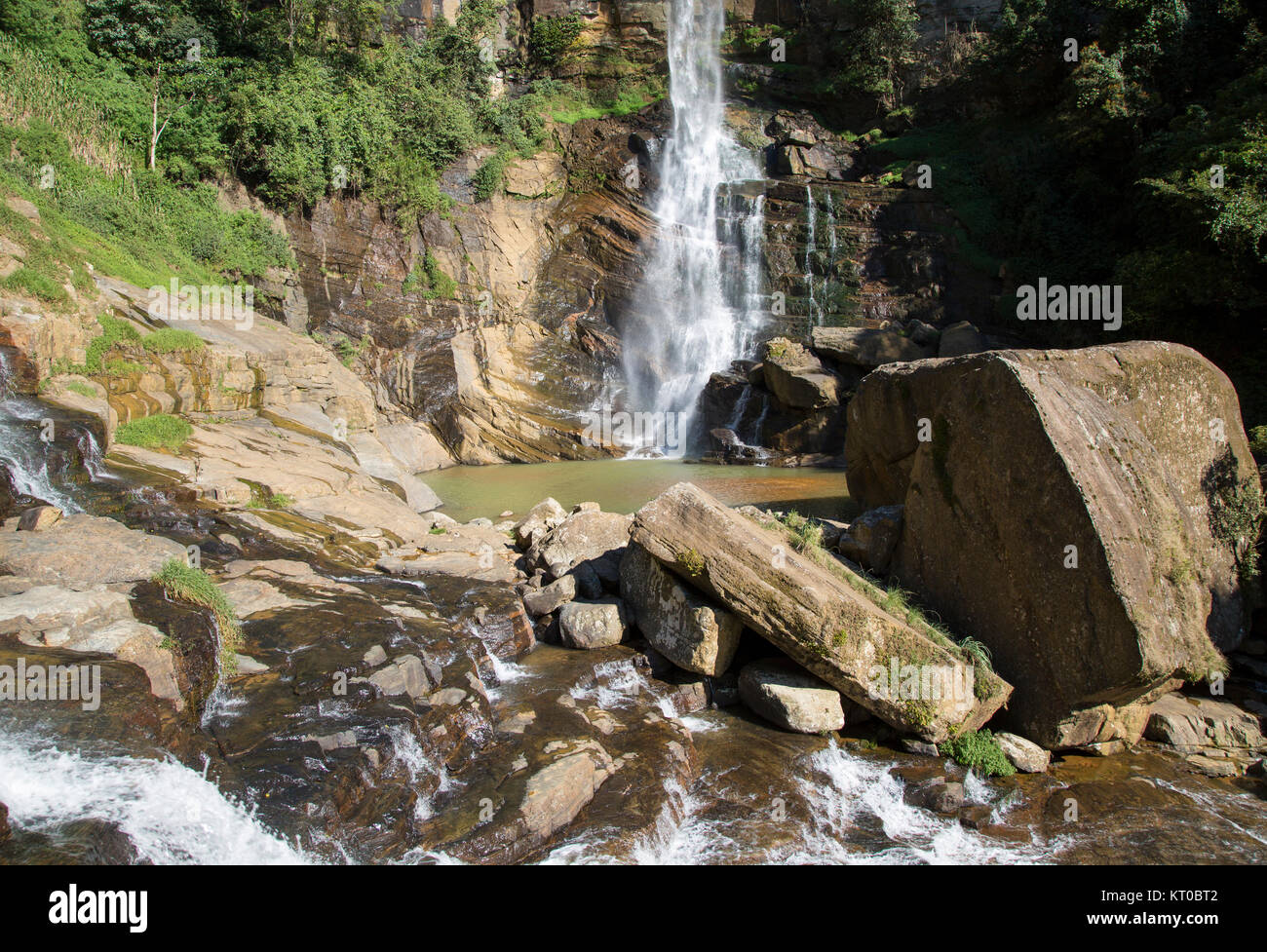 Waterfalls on Ramboda Oya river, Ramboda, Nuwara Eliya, Central ...