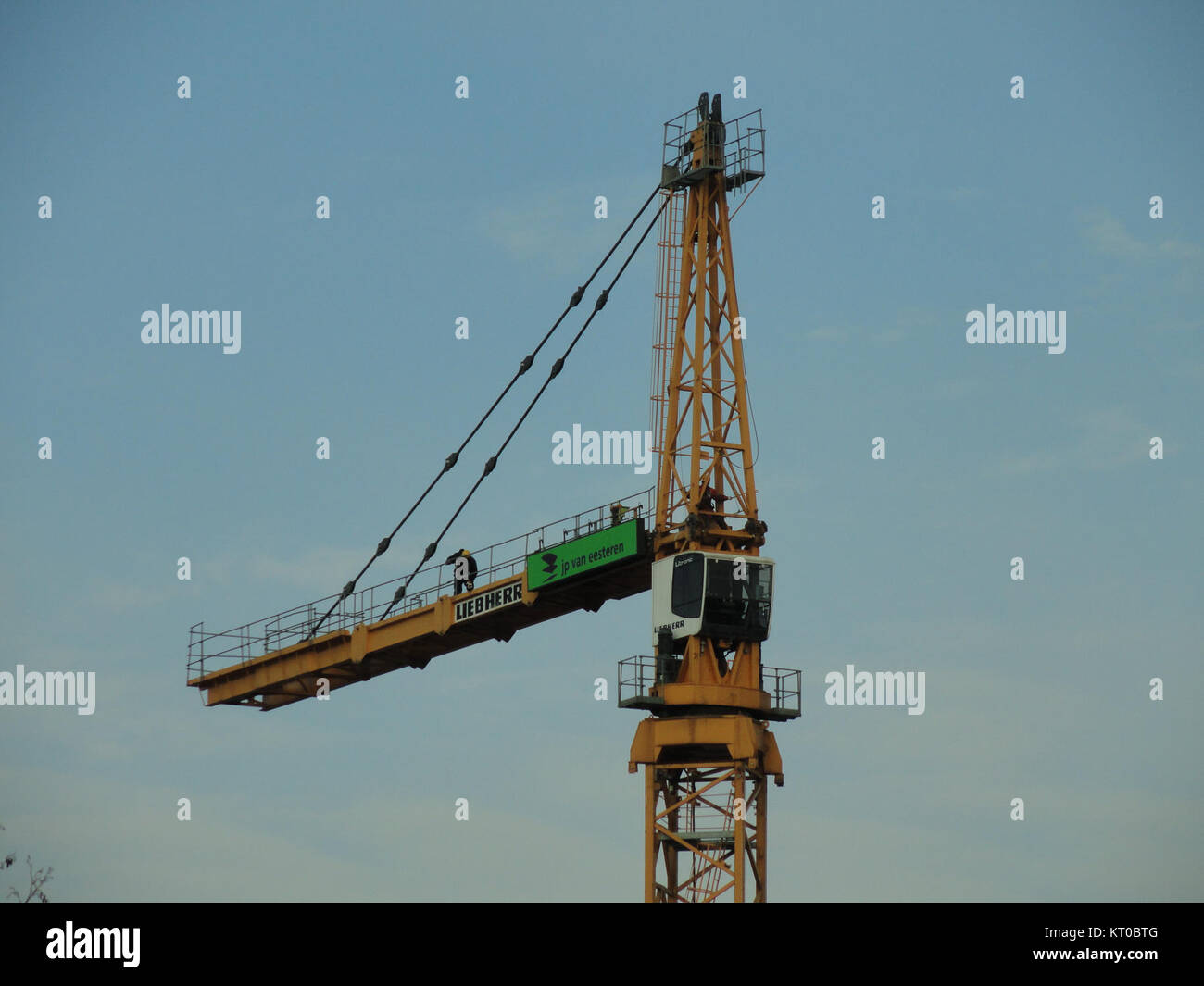The assembly of a Liebherr tower crane, a significant piece of ...
