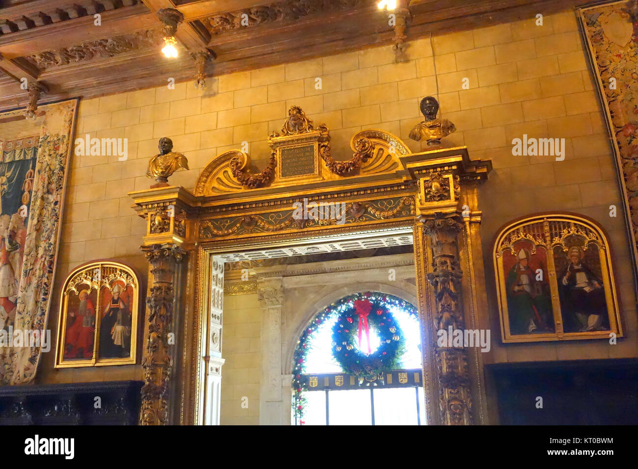 The Assembly Room wall at Hearst Castle features stunning artwork and ...