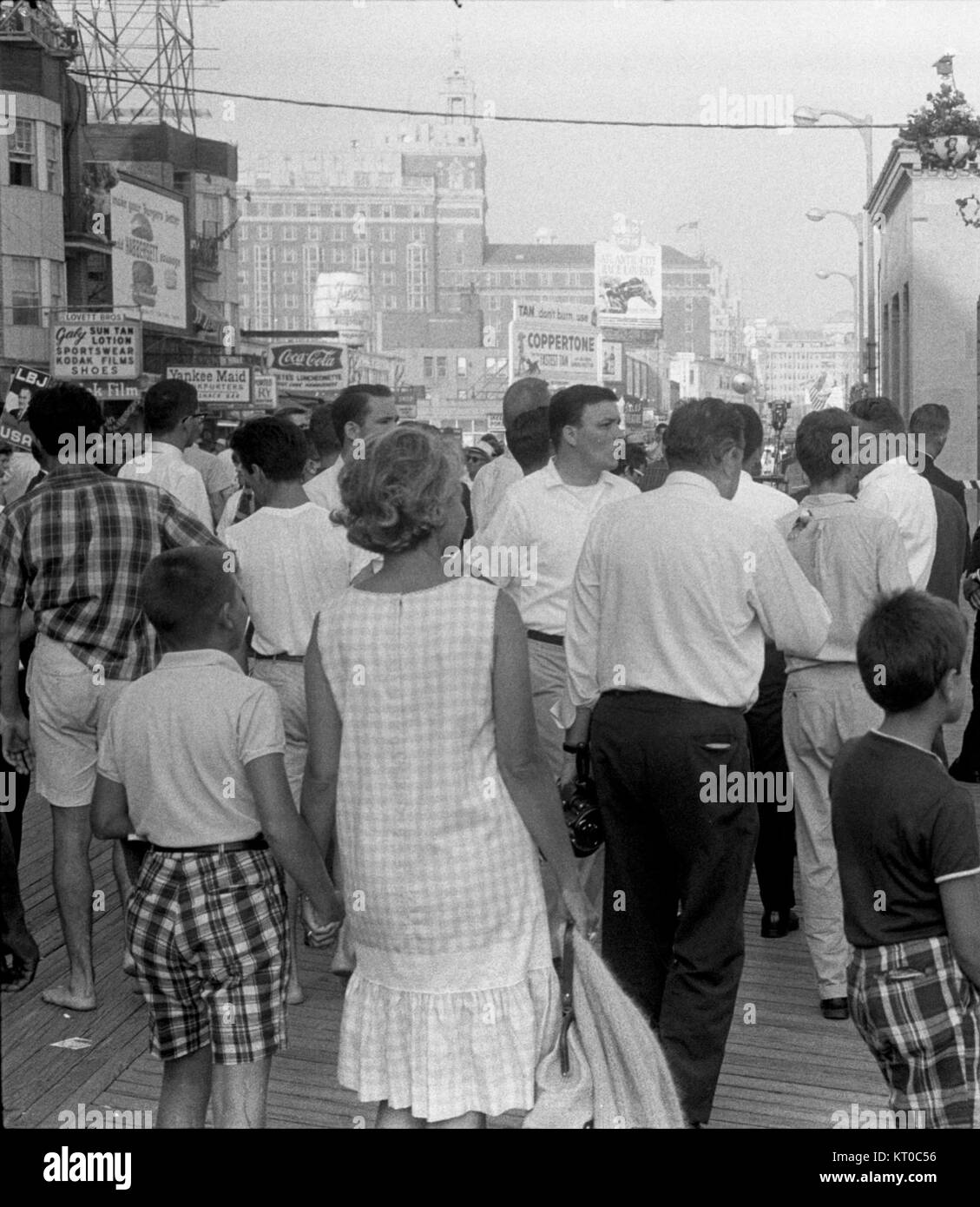 The Atlantic City boardwalk during the 1964 Democratic National ...
