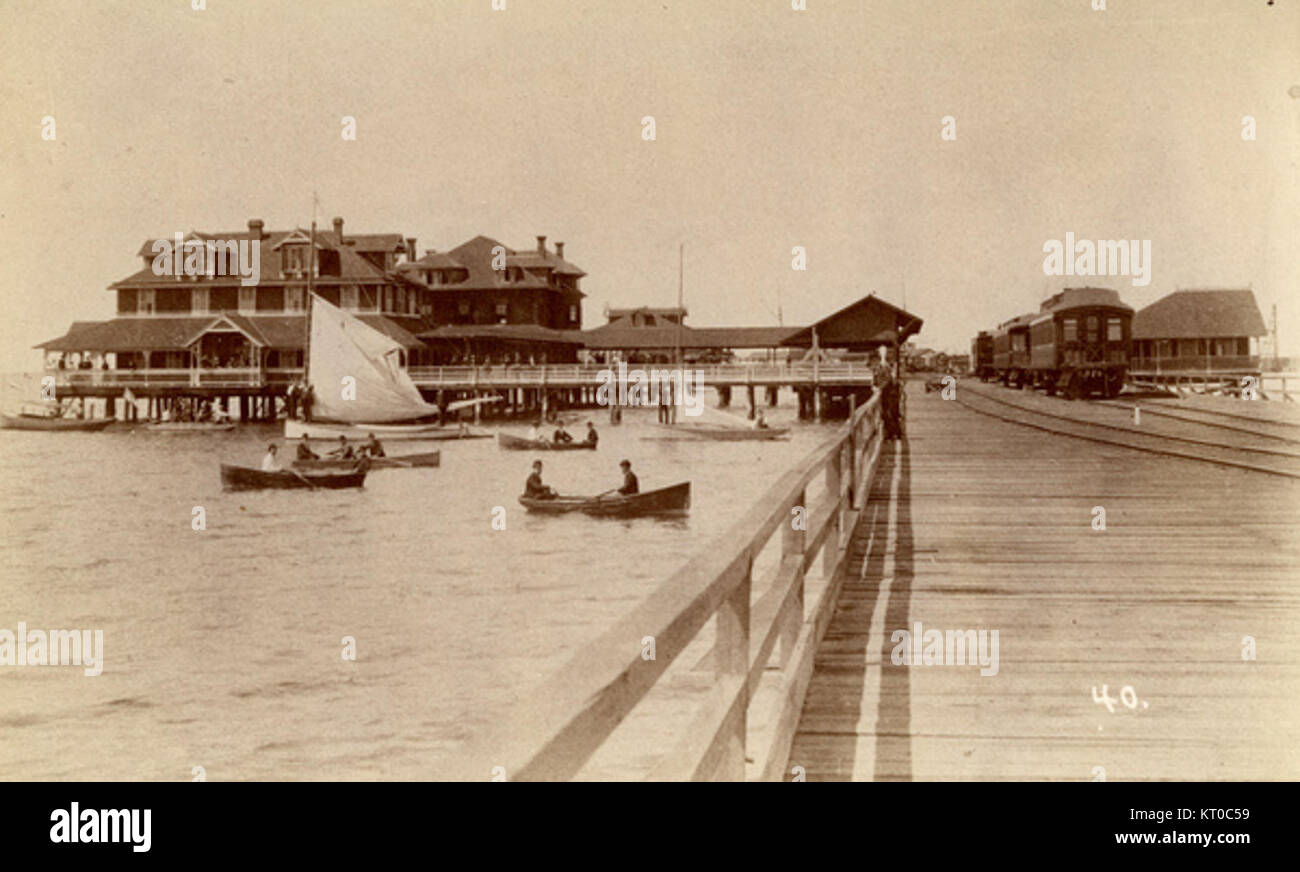 A historical photograph showing the Atlantic Coast Line Railroad ...
