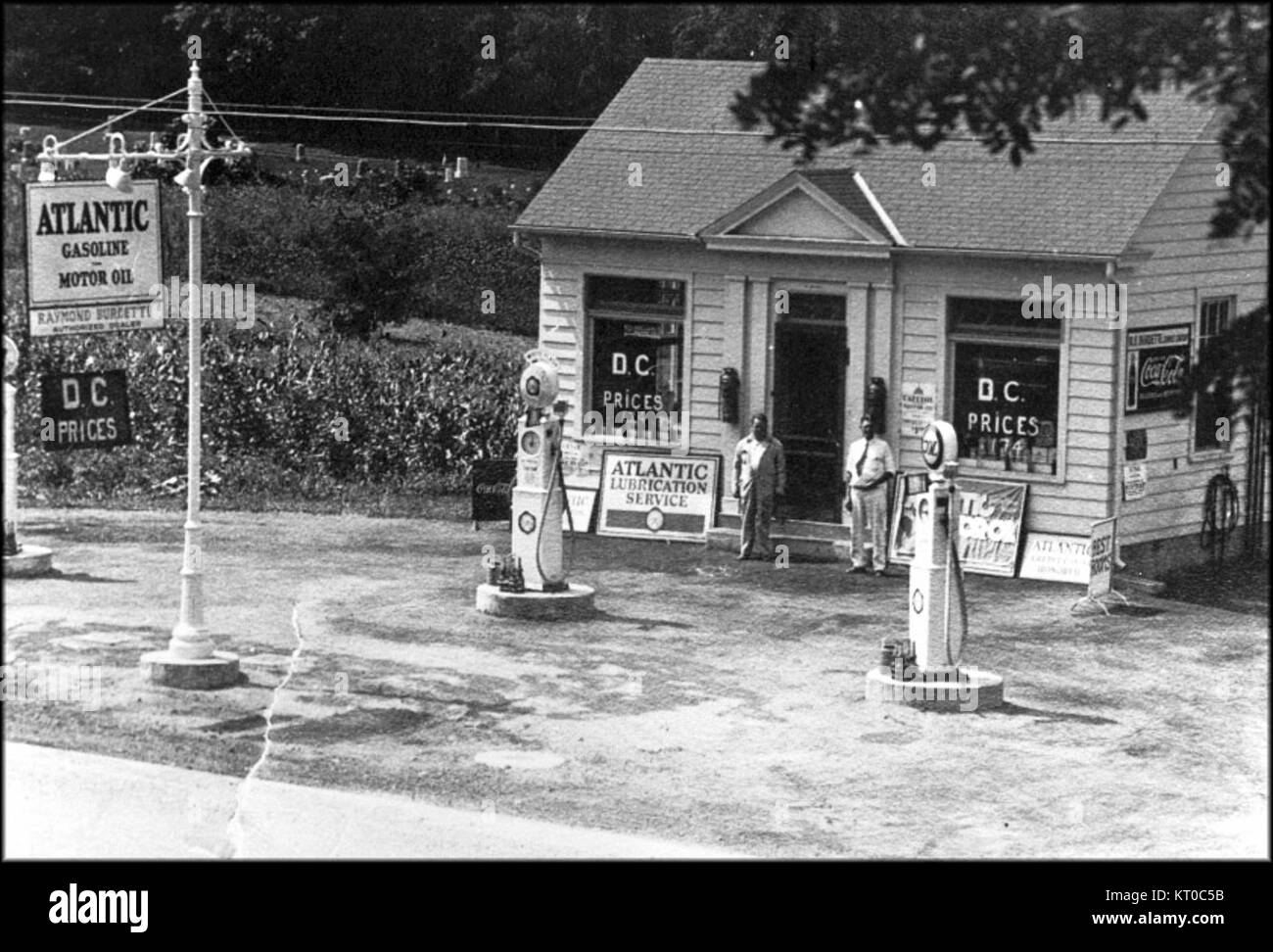 This image showcases the Atlantic Gas Station built in 1931, reflecting ...
