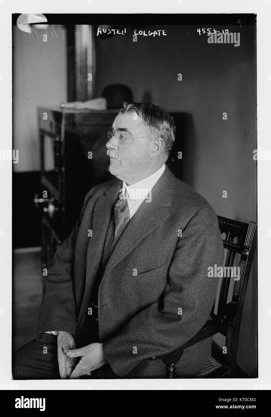 This image features a photograph of Austen Colgate, identified by the ...