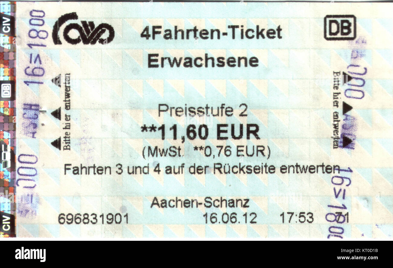 The AVV 4-Fahrten-Ticket is a public transport ticket system offering ...