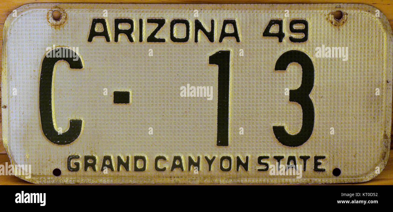 The AZ 1949 license plate is a vintage vehicle registration plate from ...