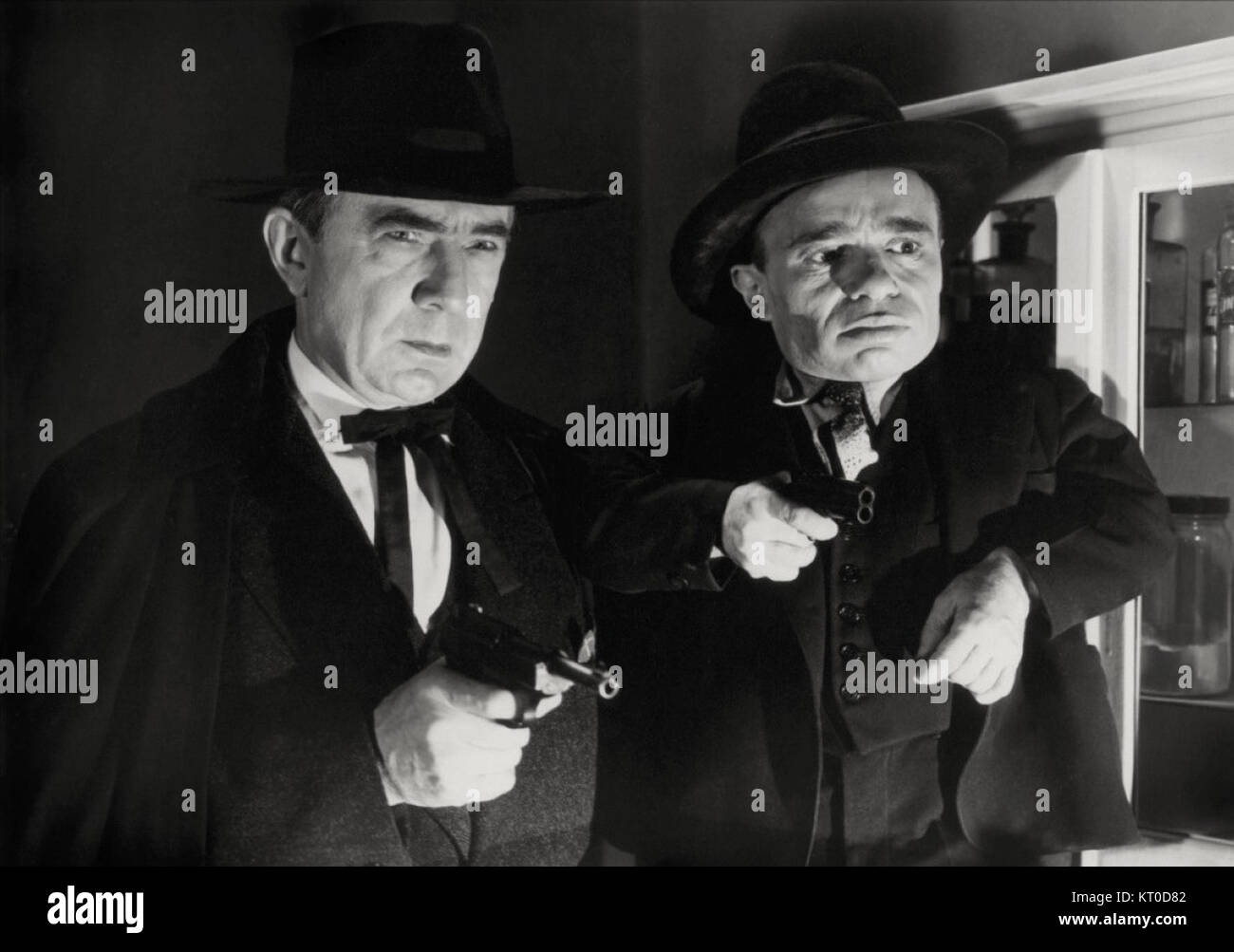 This scene from the 1947 horror film *Scared to Death* features actors ...