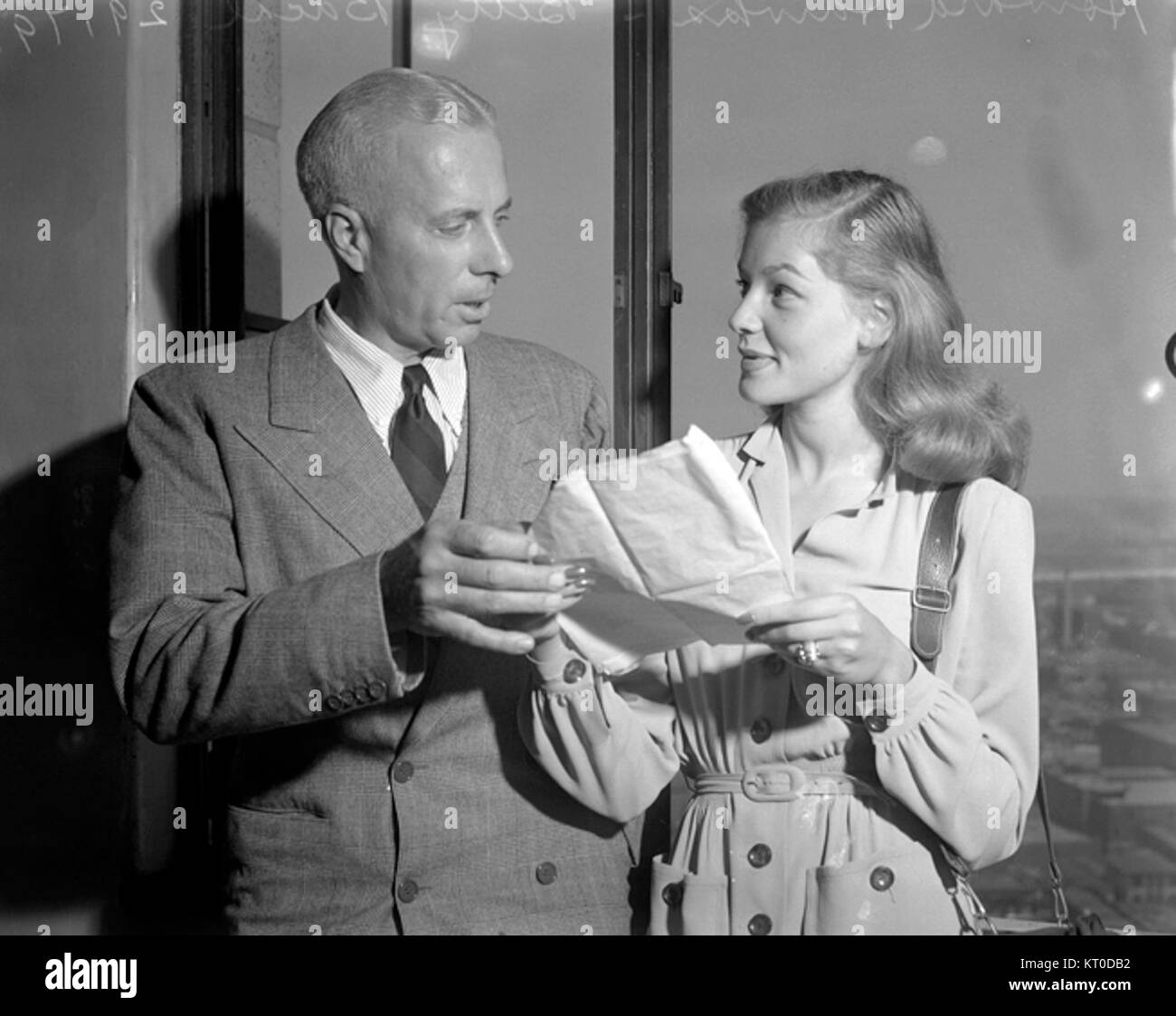 A reference to two notable figures in Hollywood history: Lauren Bacall ...