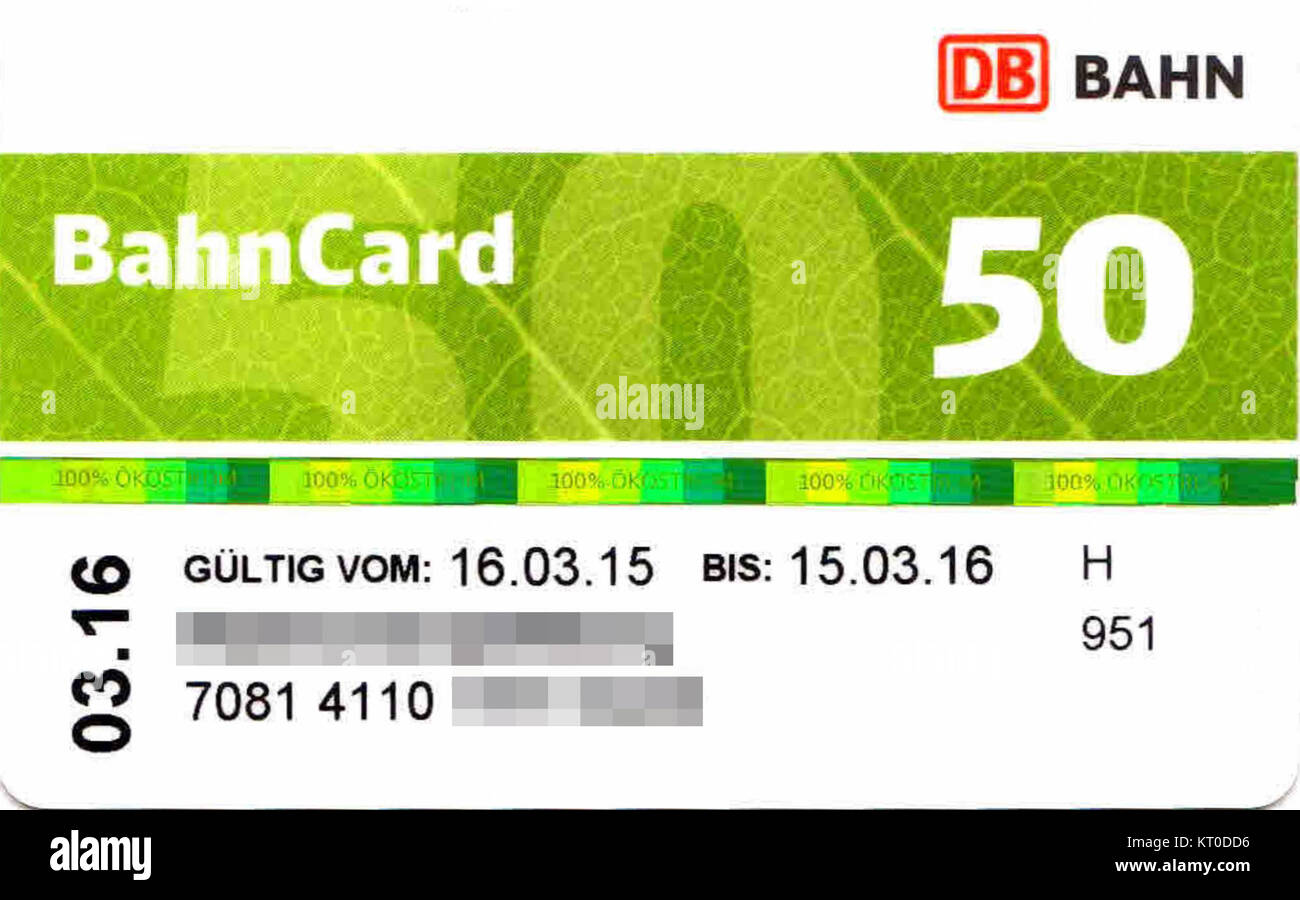Bahncard 50 hi-res stock photography and images - Alamy