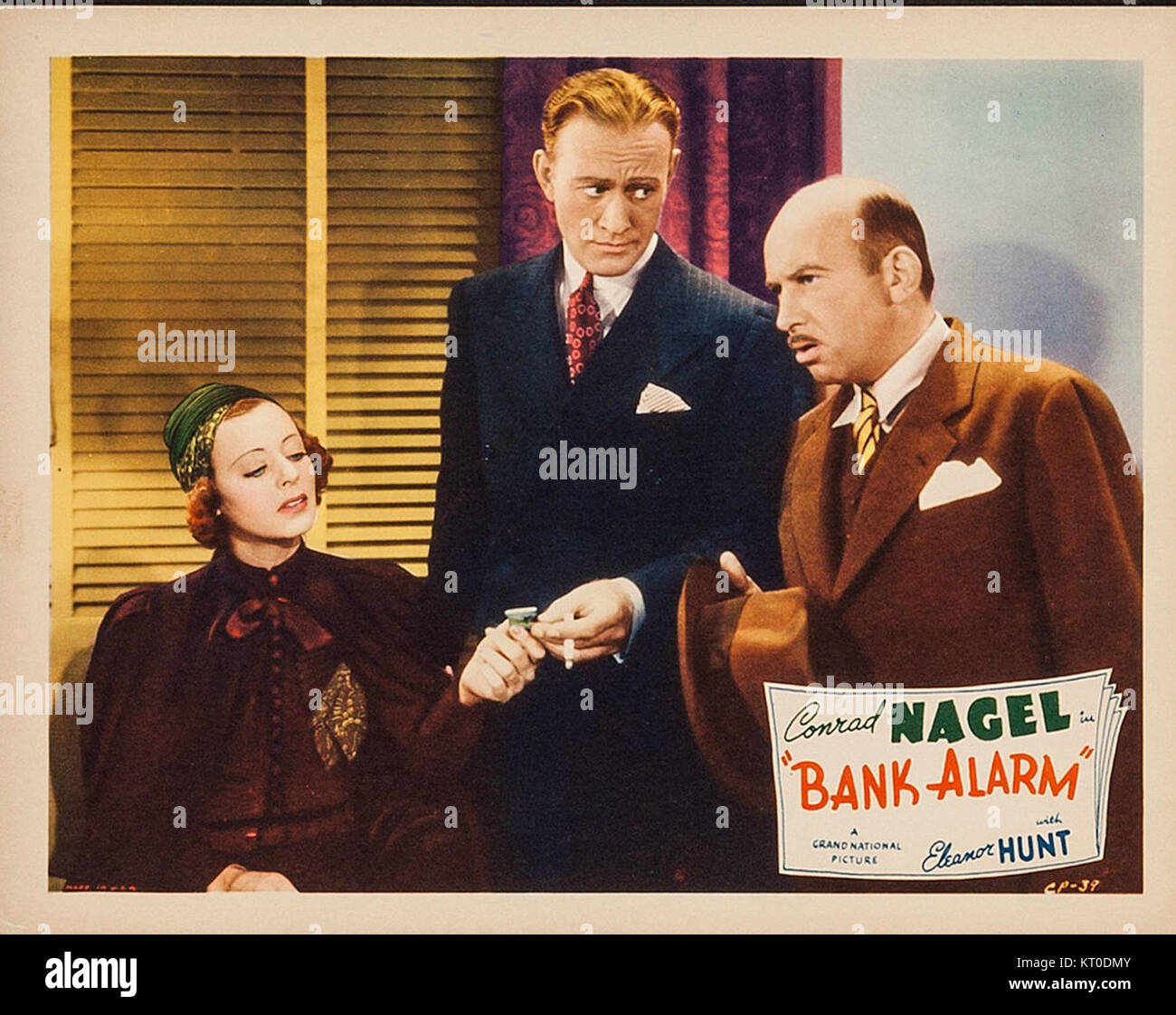 Bank Alarm lobby card 1 Stock Photo - Alamy
