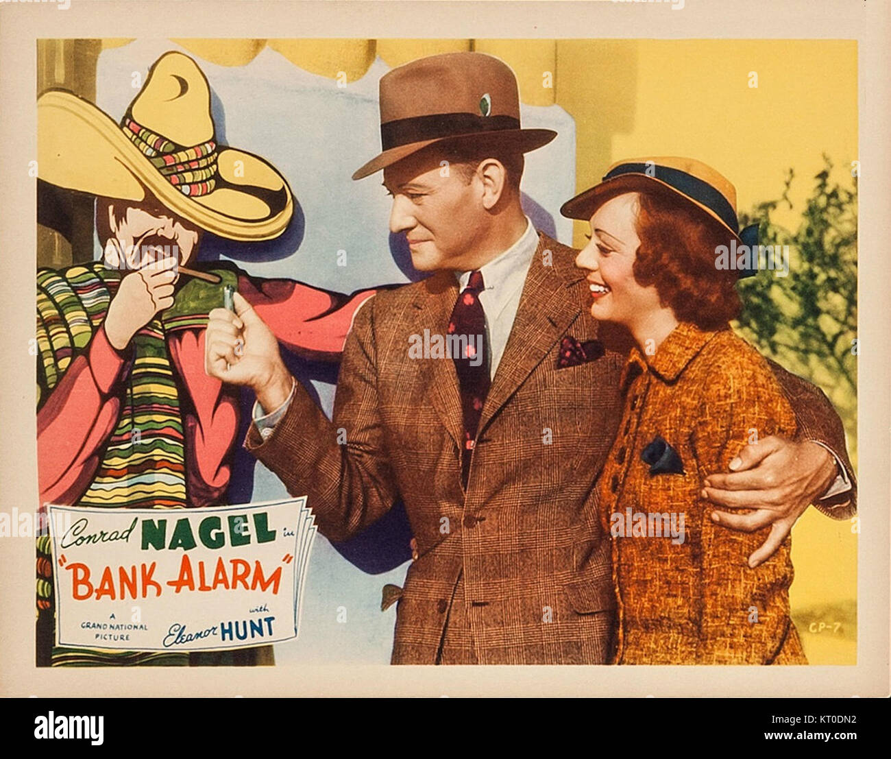 The 'Bank Alarm' lobby card features scenes from the 1957 film. The ...