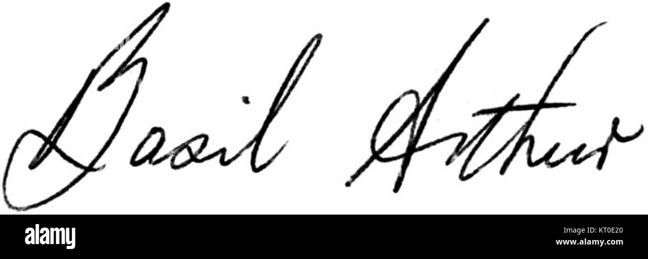 Basil Arthur signature Stock Photo - Alamy