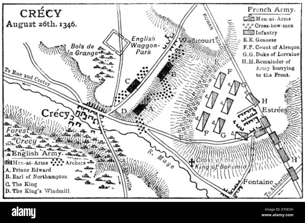 Battle of crecy Black and White Stock Photos & Images - Alamy