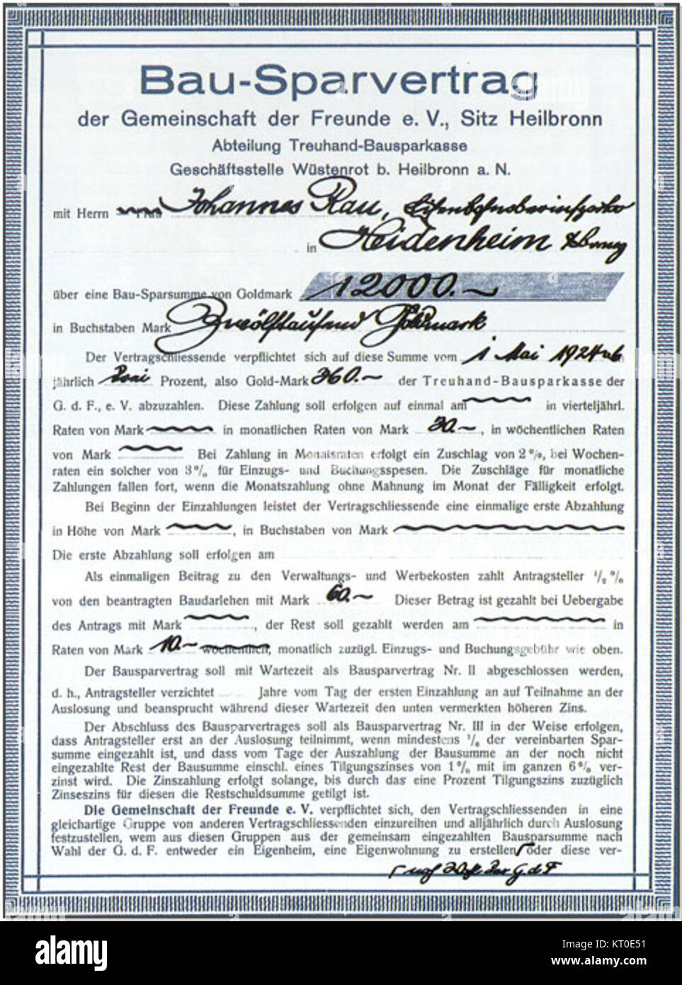 A 'Bausparvertrag' is a German savings contract, typically used for ...