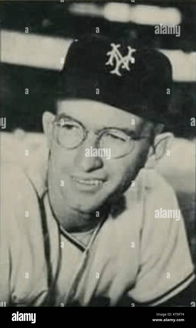 Bill Rigney, a professional baseball player, captured in a 1953 ...