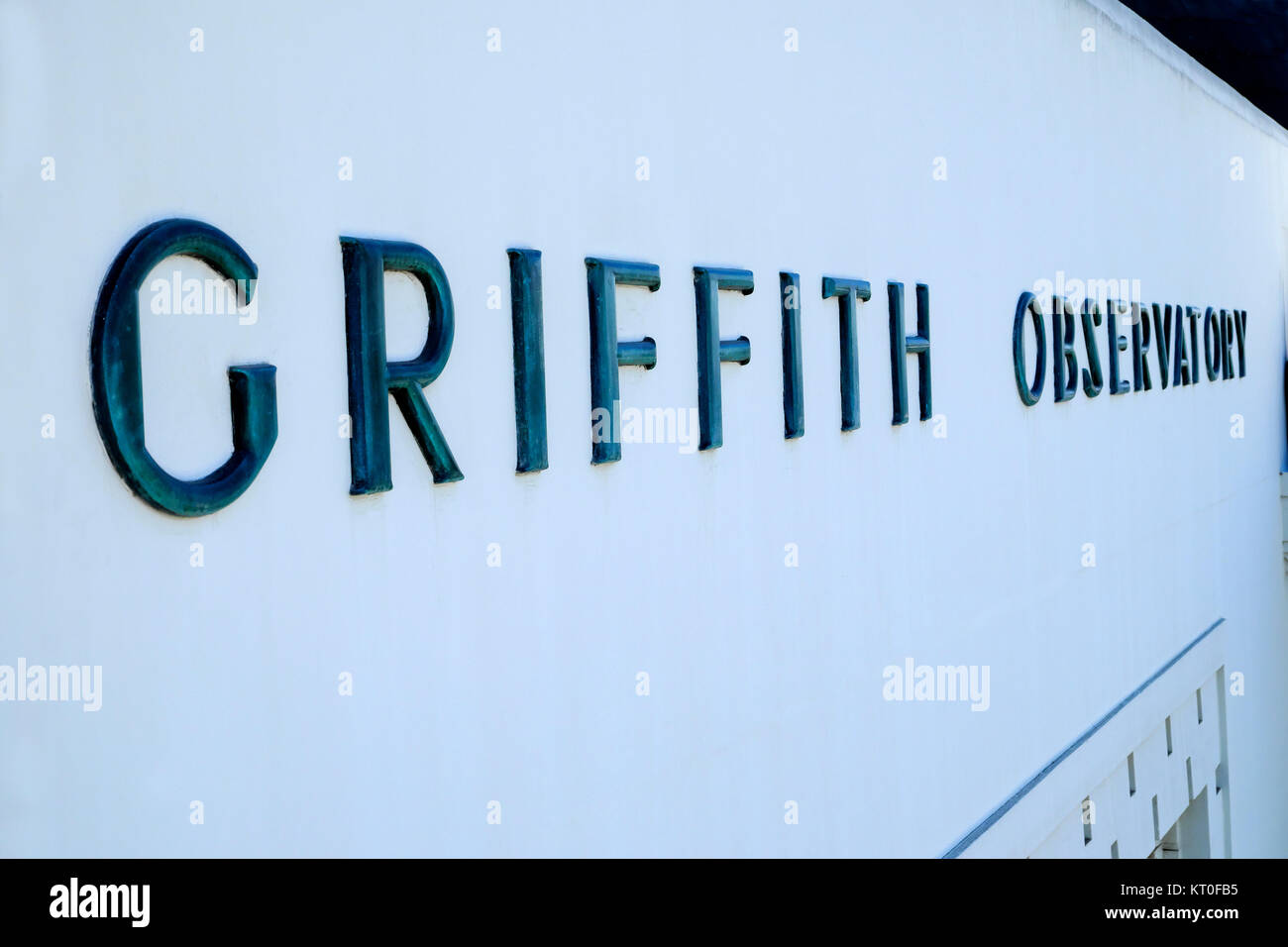 Griffith Observatory sign at Griffith Park Observatory in Griffith Park ...