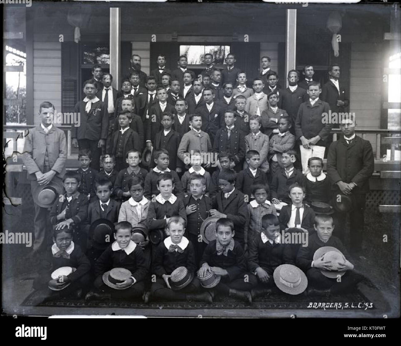 A photograph taken by Brother Bertram of the Boarders at Saint Louis ...