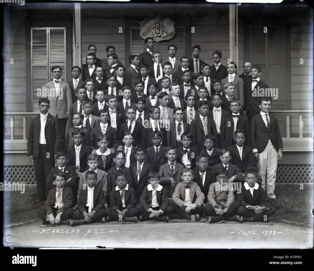 A photograph of Boarders at Saint Louis College, taken by Brother ...
