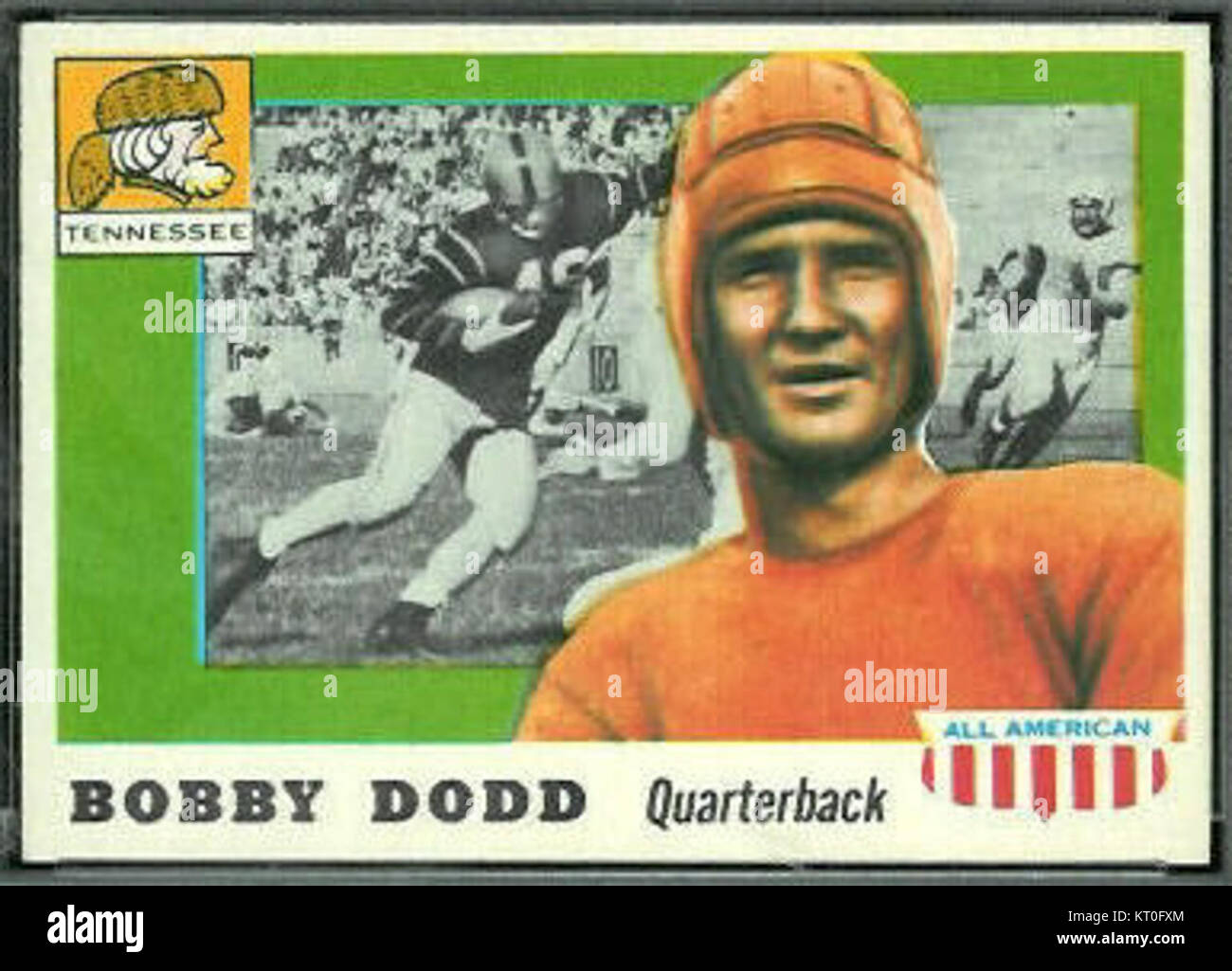 This vintage football card features Bobby Dodd, a legendary American ...
