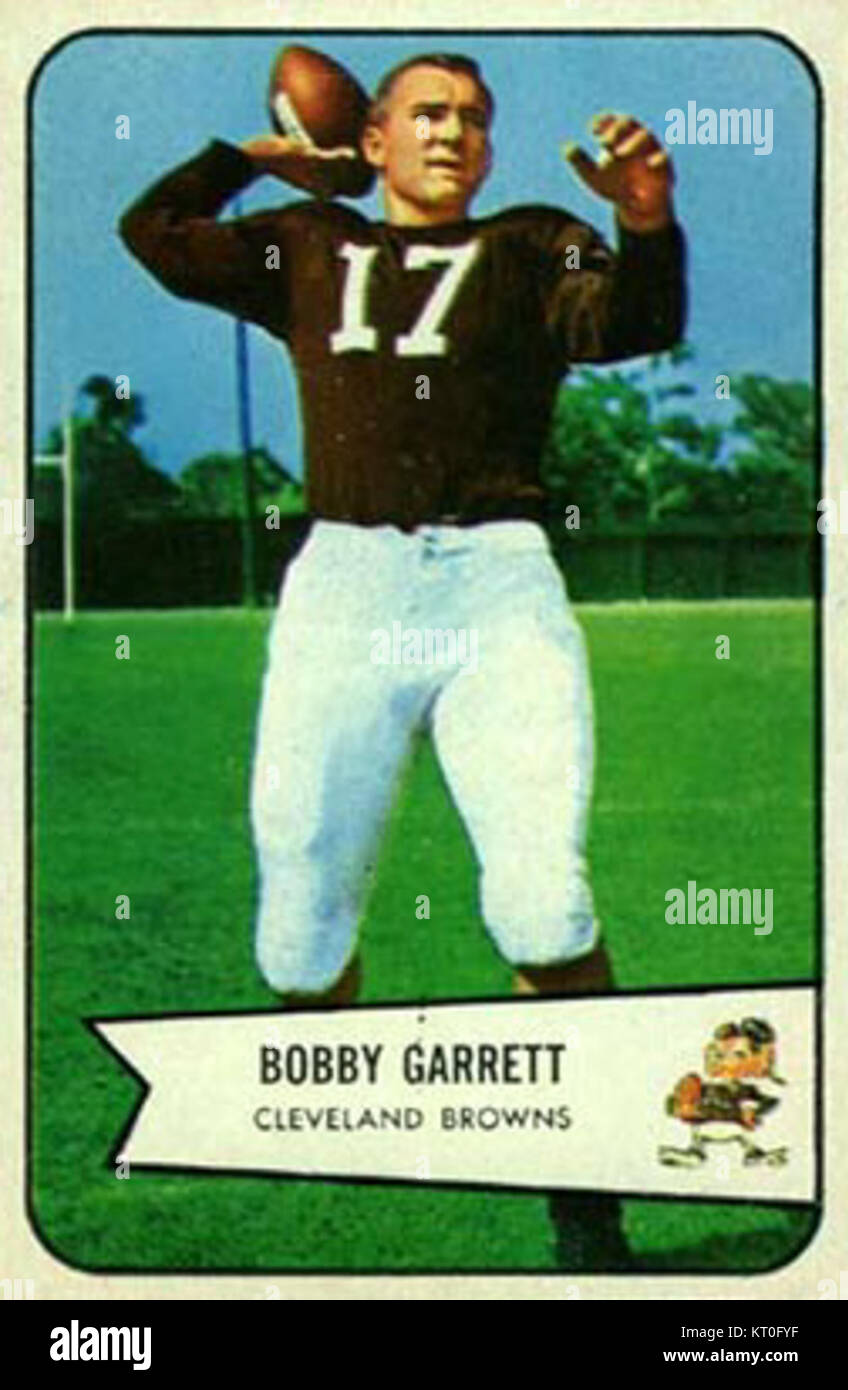 Bobby Garrett, featured in the 1954 Bowman trading card series, is an ...