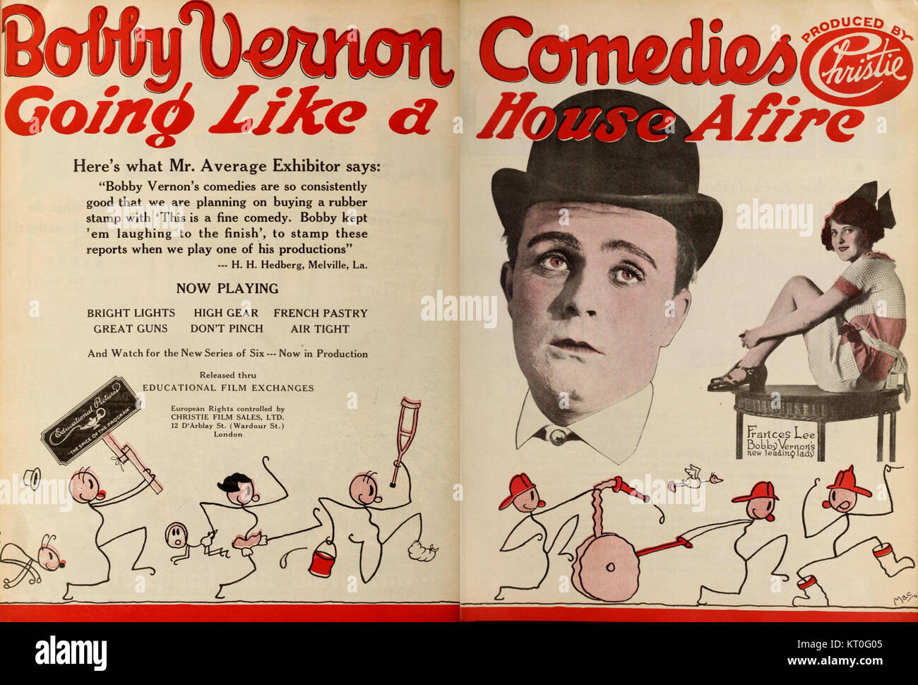 The image is a portrait of Bobby Vernon, an American actor popular in ...
