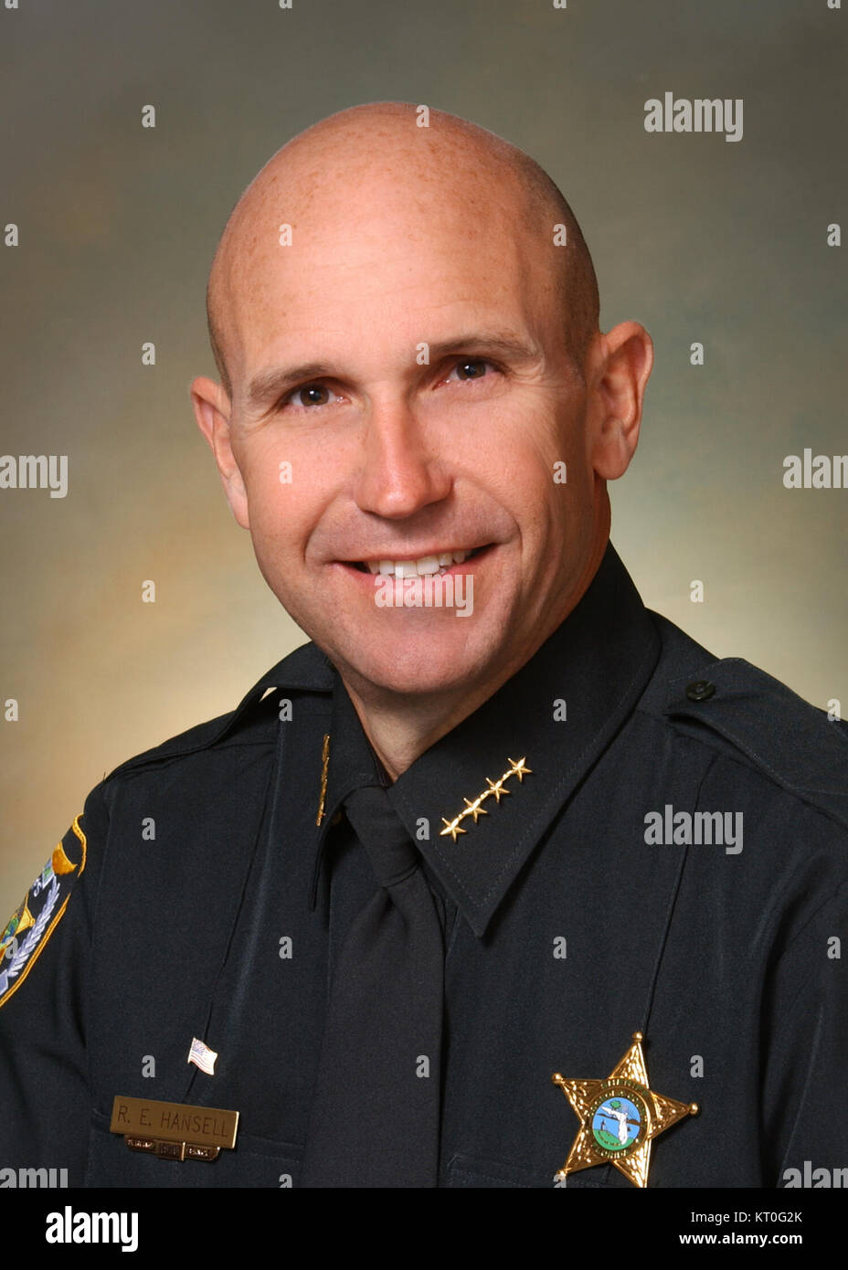 A portrait of Bob Hansell, a sheriff, possibly taken for official or ...