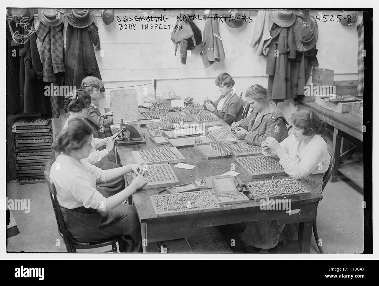 This image depicts a body inspection process, likely in a historical or ...