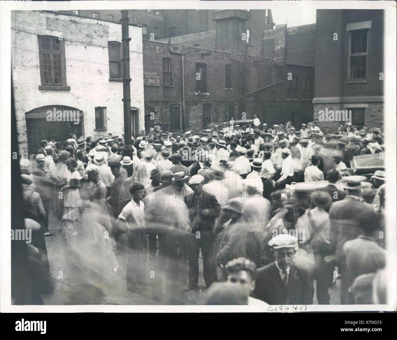 This image depicts Bonus Veterans (Bonus Army) in Chicago, likely from ...