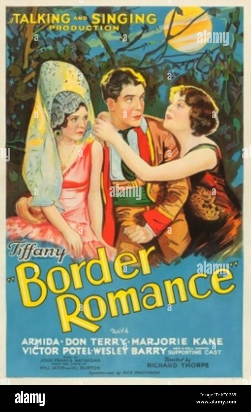 Border Romance poster Stock Photo - Alamy