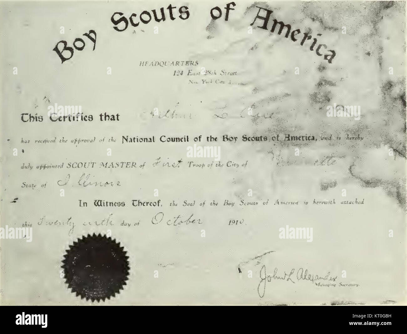 The first Scout Master in Wilmette, Illinois, for the Boy Scouts of ...