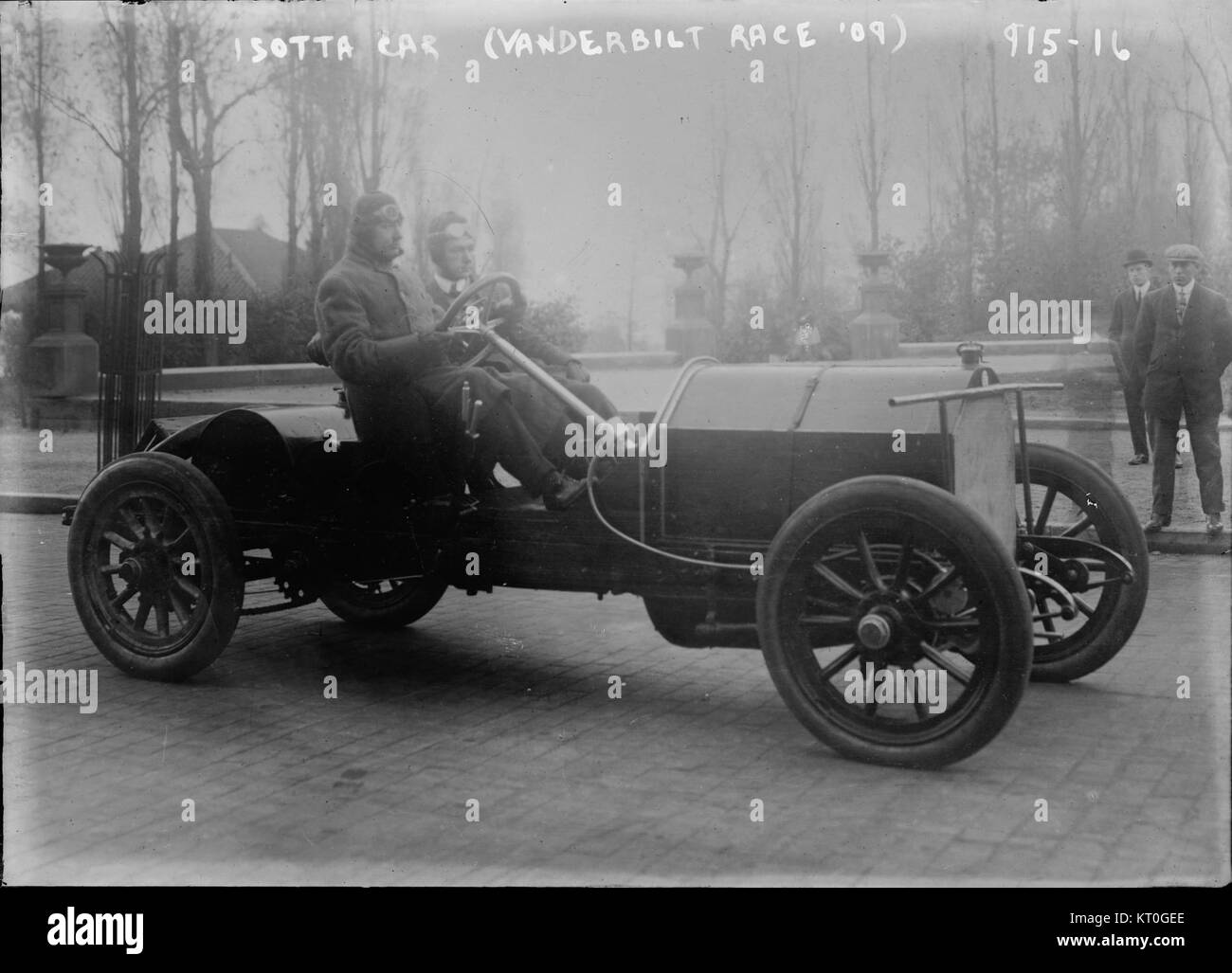This image features the 1909 Vanderbilt Cup, a historic automobile race ...