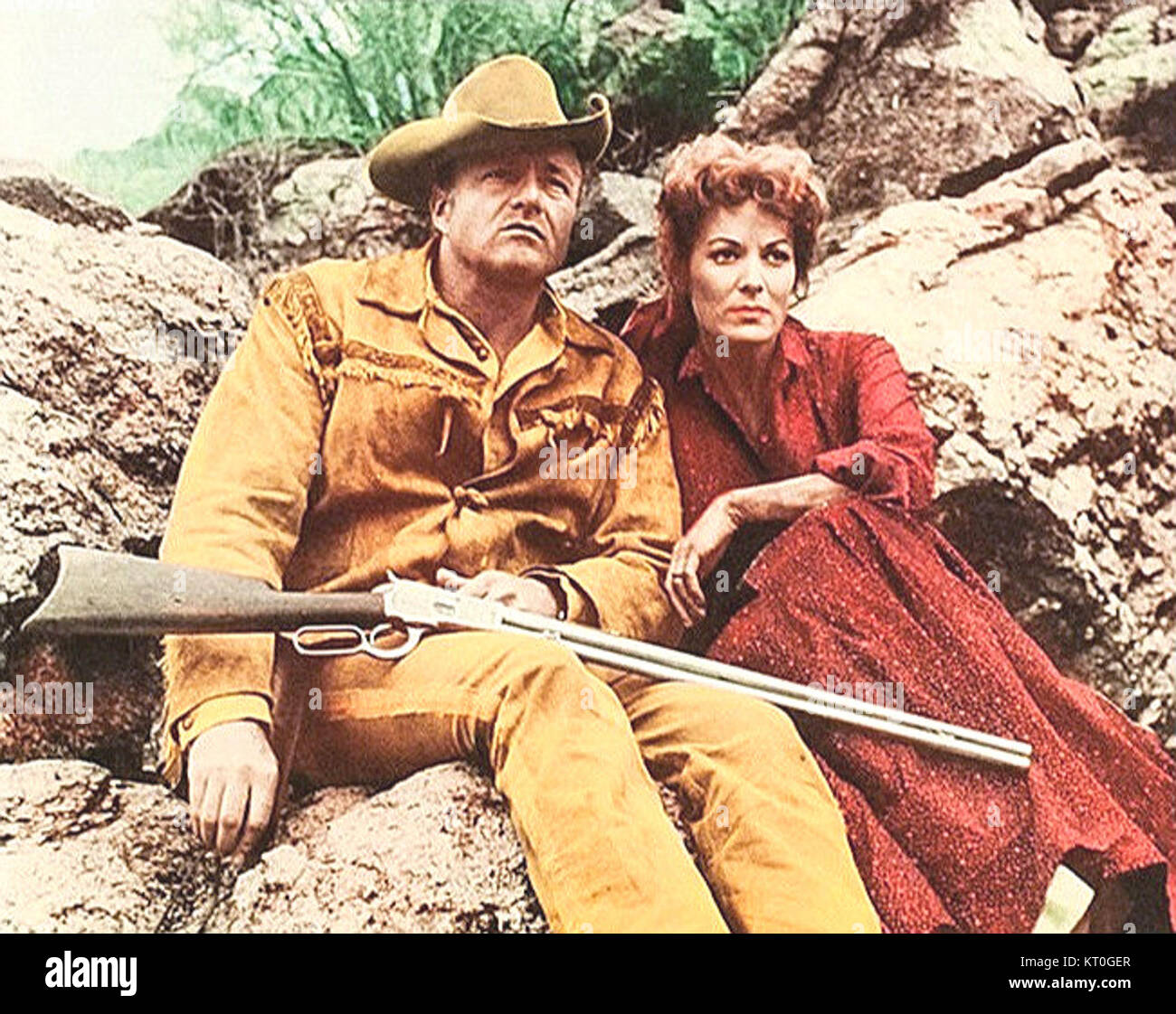 Brian Keith and Maureen O'Hara star in the 1961 Western film 'Deadly ...