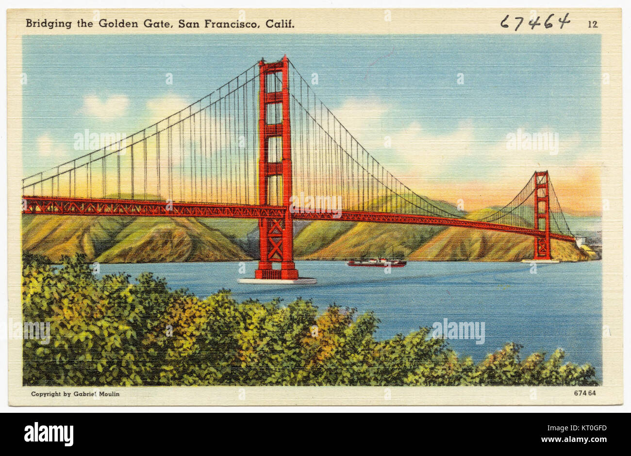 The Golden Gate Bridge, an iconic suspension bridge in San Francisco ...