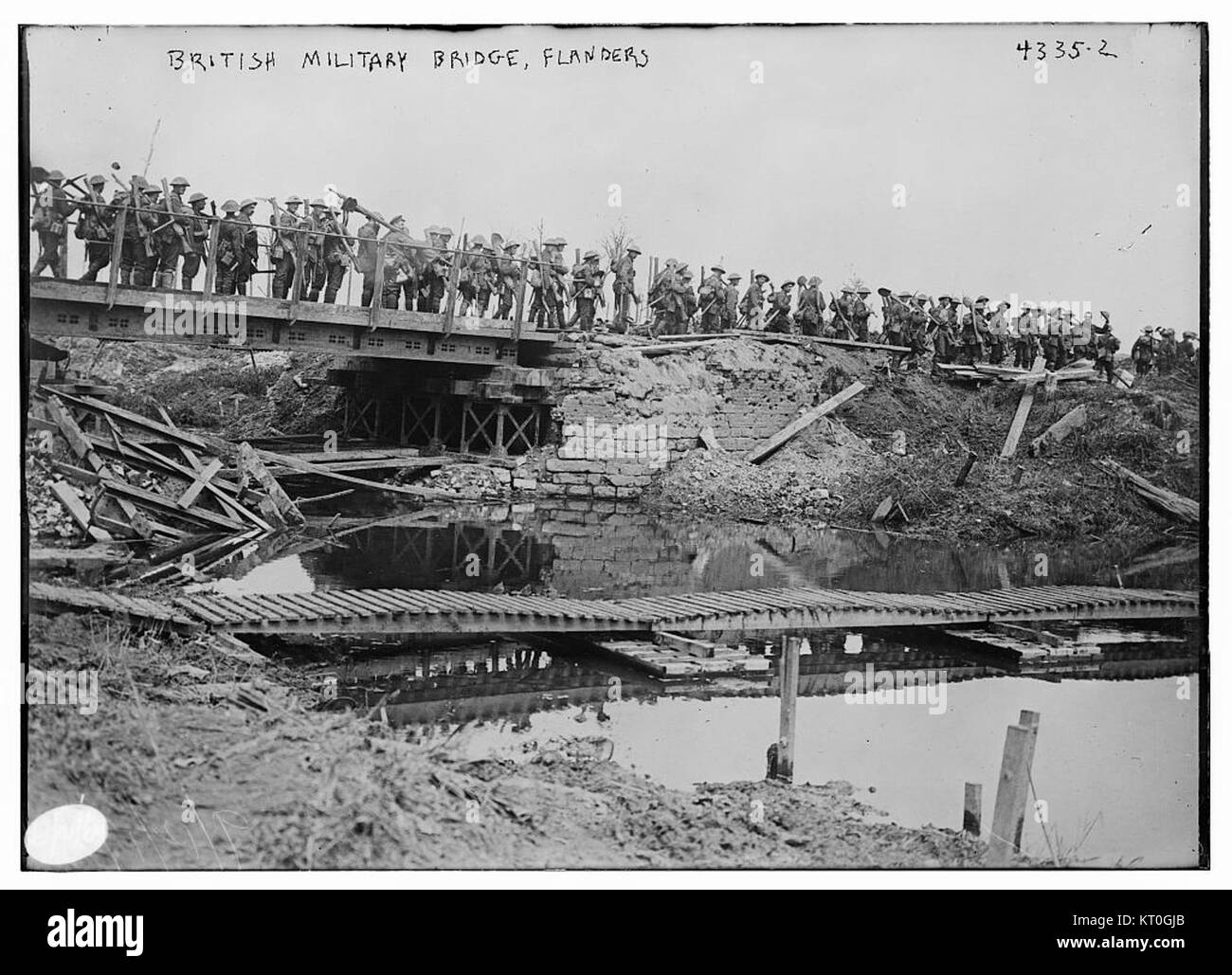 This image depicts a British military bridge in Flanders, an important ...