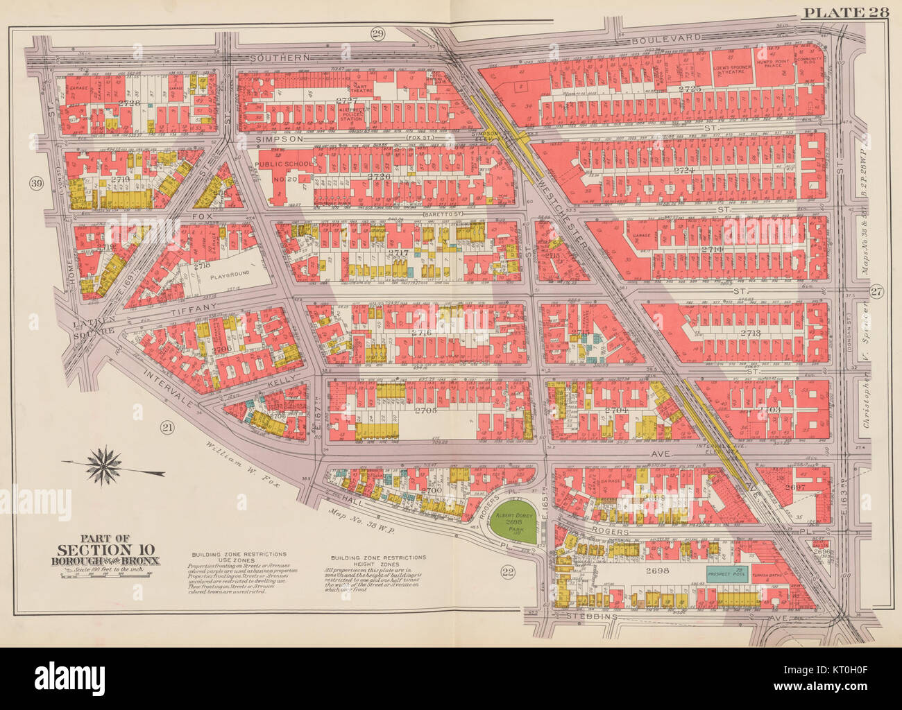 The Bromley Bronx Plate 28, published in 1942, is a historical map of ...