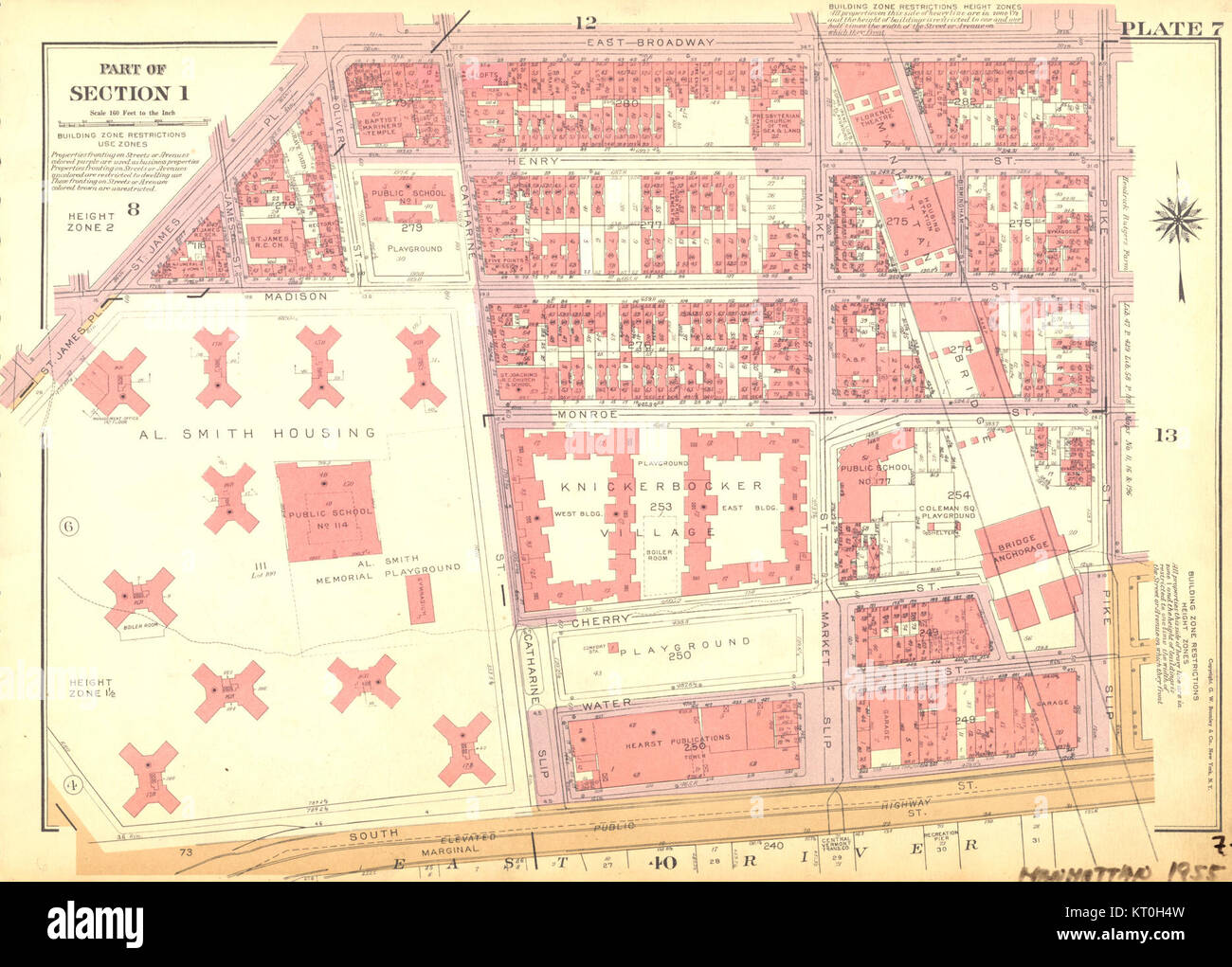 This image shows the Bromley Manhattan Plate 007, published in 1955 ...