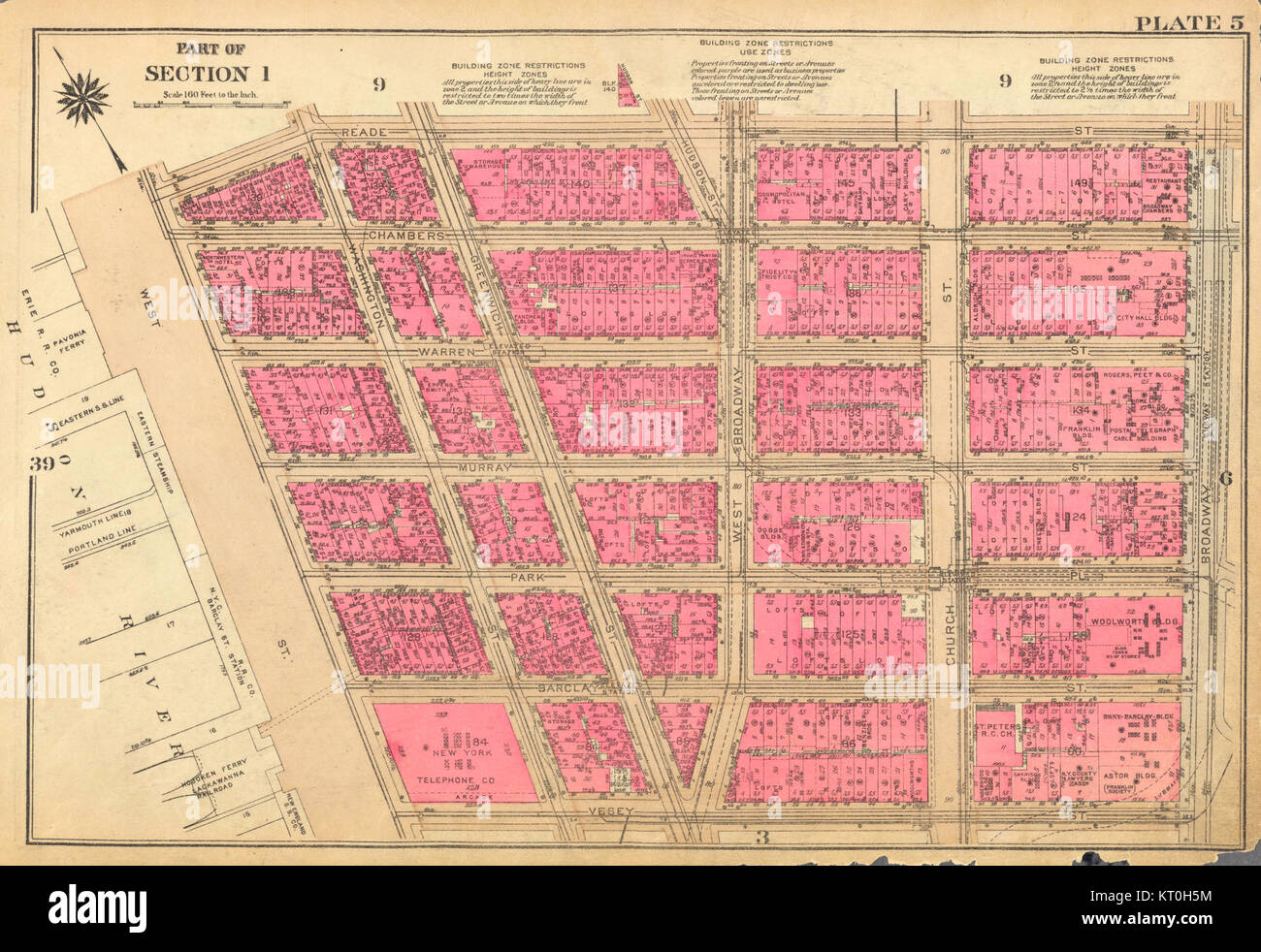 Image of Bromley Manhattan Plate 005, published in 1930, depicting a ...