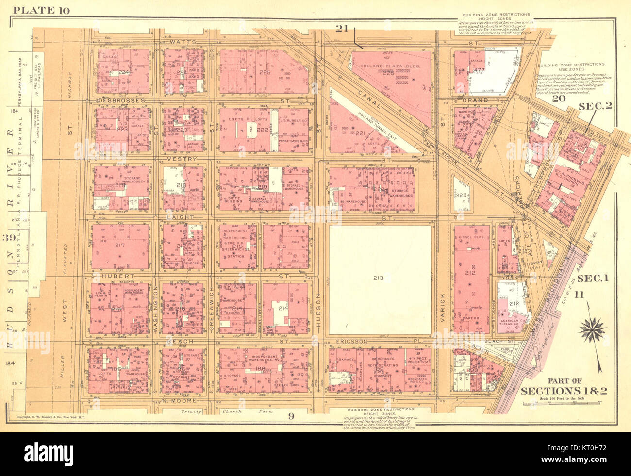 The Bromley Manhattan Plate 010, published in 1955, represents mid-20th ...