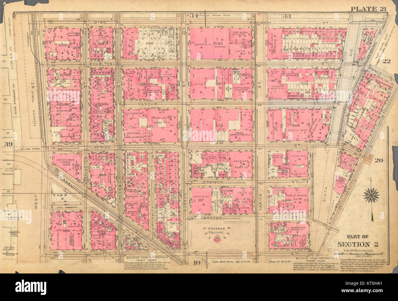 The Bromley Manhattan Plate, published in 1930, is a detailed visual ...