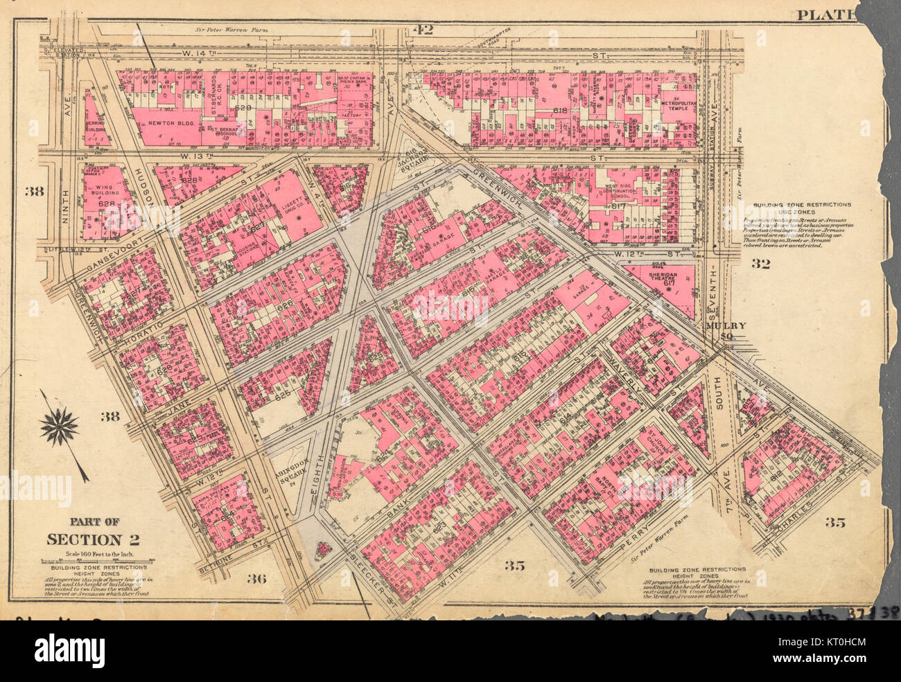 A vintage Manhattan plate from Bromley, published in 1930, featuring a ...