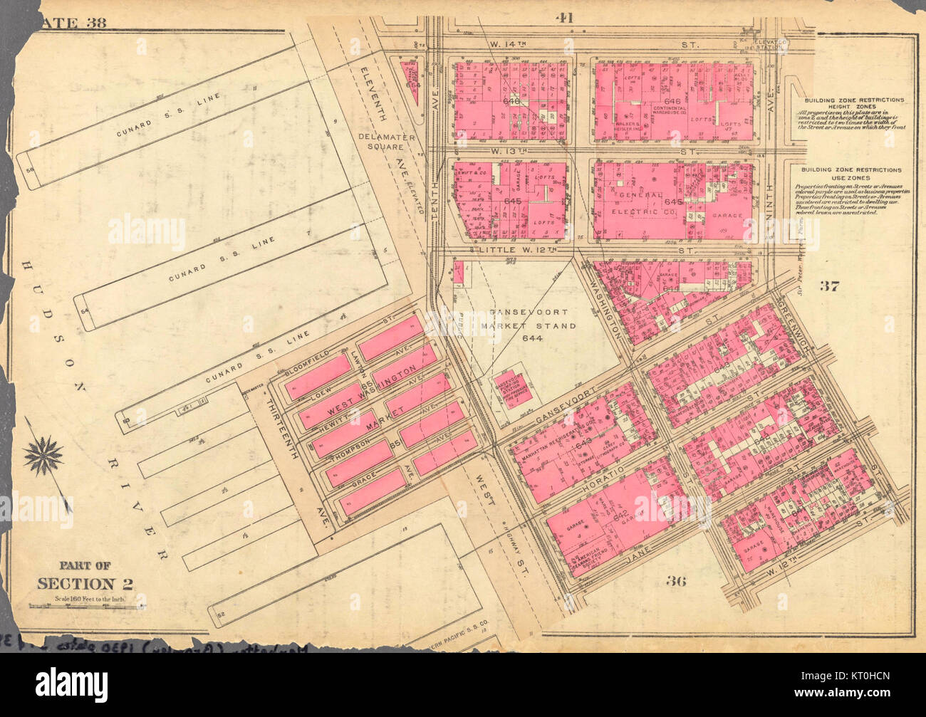 A 1930 Bromley Manhattan map plate, part of an atlas documenting ...