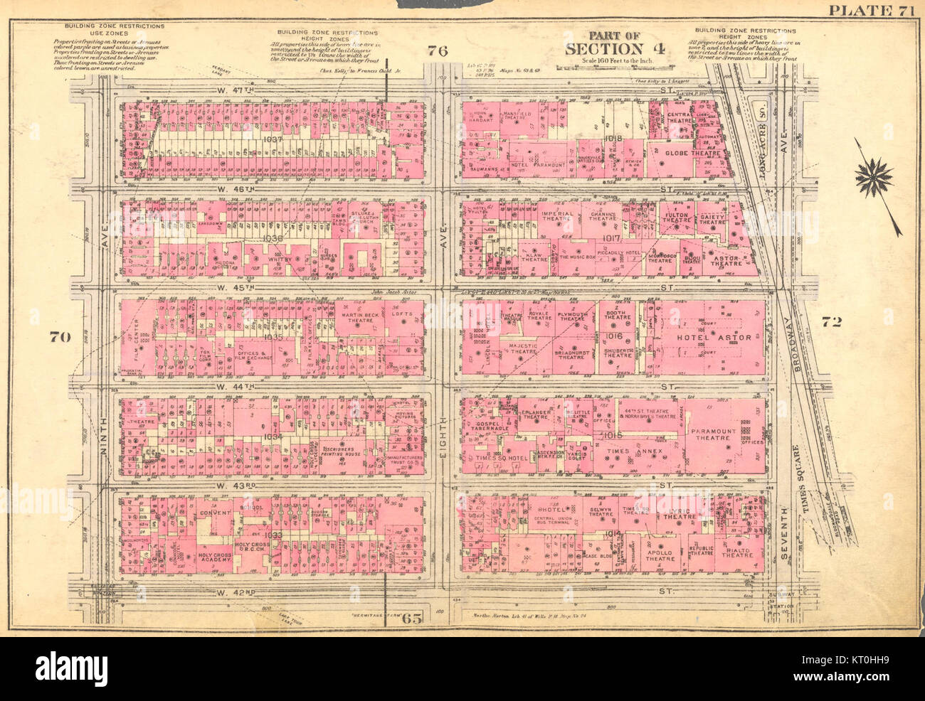 A 1930 publication of Bromley’s Manhattan Plate 071, a detailed map of ...