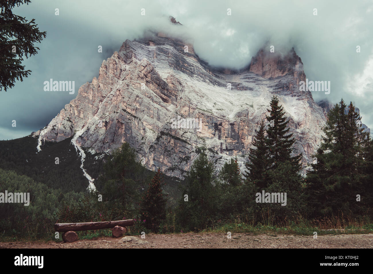 Dramatic view of Monte Pelmo, in the province of Belluno in the ...