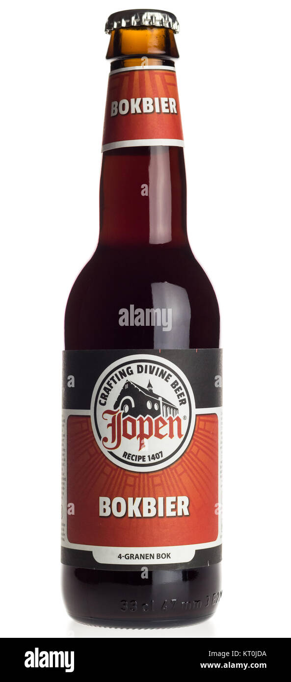 Bottle of Jopen Bokbier beer isolated on a white background Stock Photo ...
