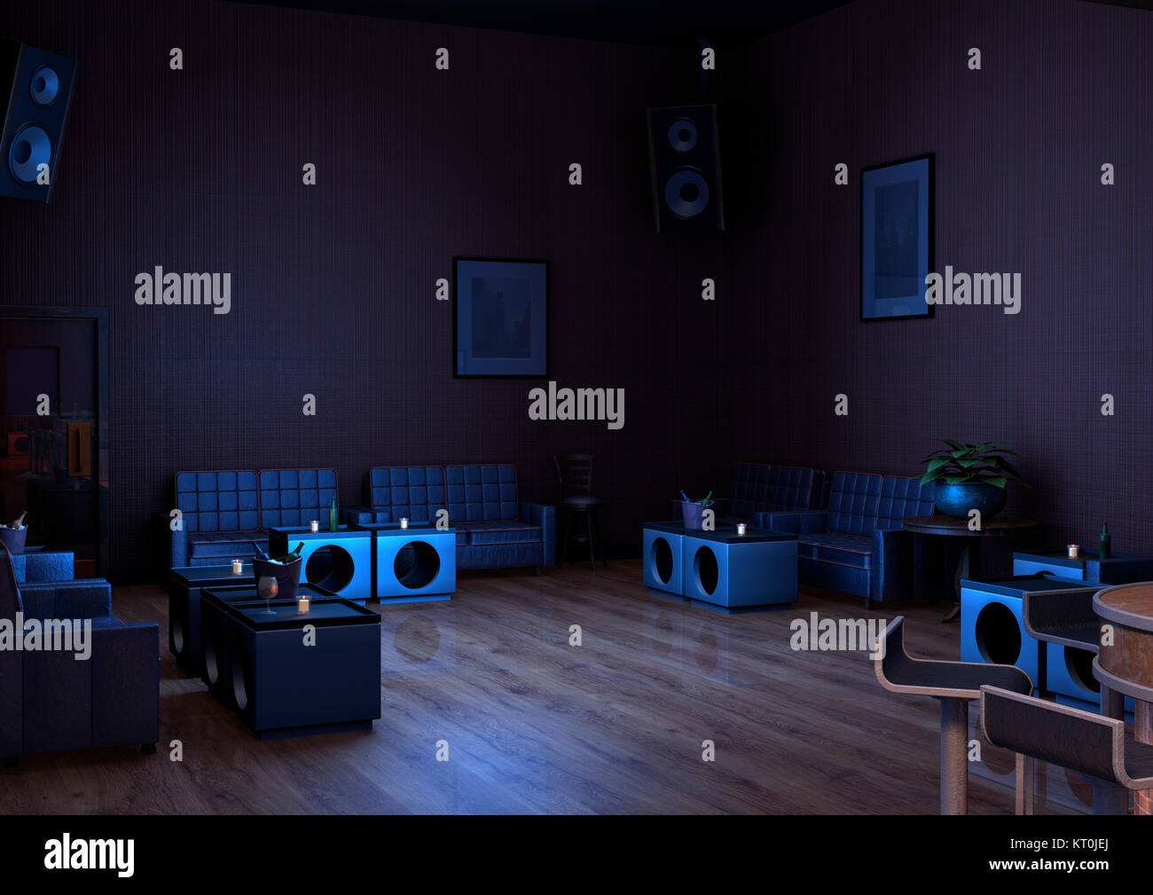 3d rendering luxury night lounge hi-res stock photography and images ...