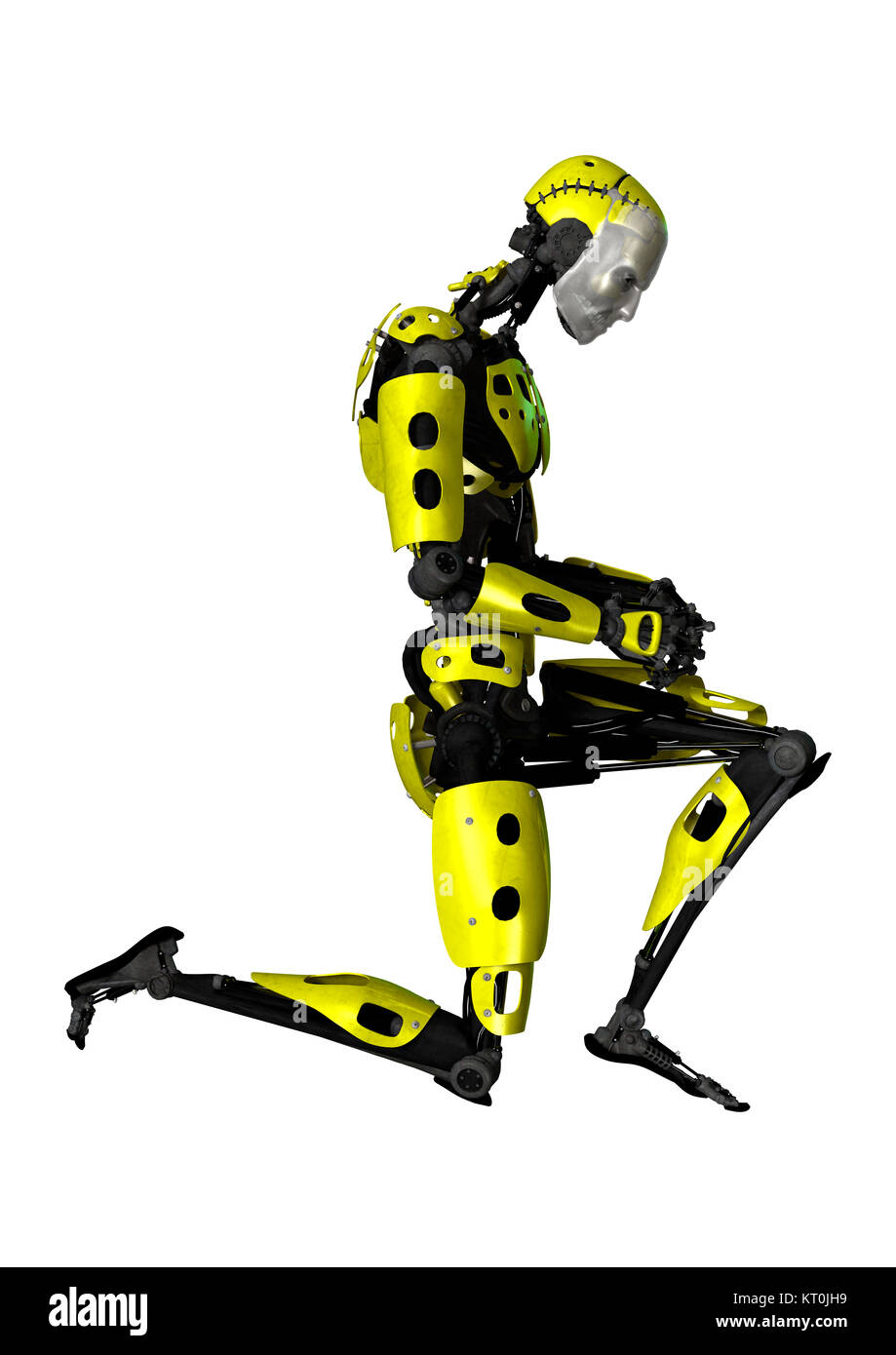 3D Rendering Robot on White Stock Photo - Alamy