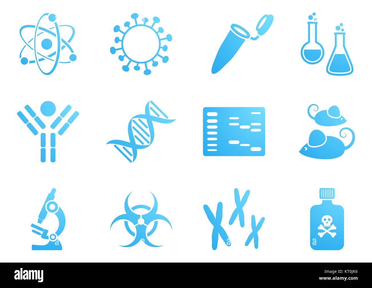 Biology science icons Stock Photo - Alamy