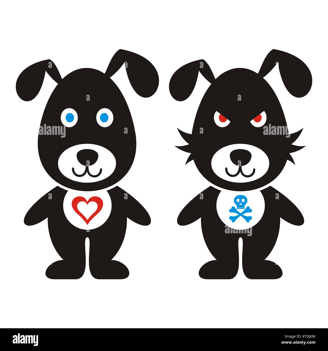 Cartoon illustration bad dog Cut Out Stock Images & Pictures - Alamy