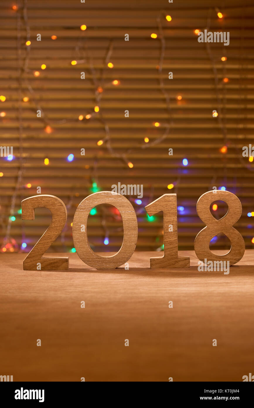 2018. New years eve celebration background with champagne Stock Photo ...